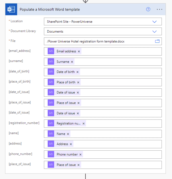 Generate Document From Template Via Power Automate Power Platform Universe