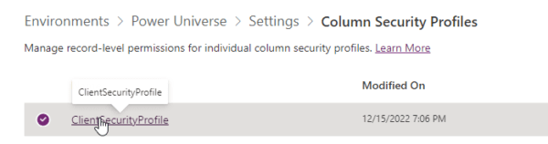 Overview Of Column Level Security In Dataverse Power Platform Universe