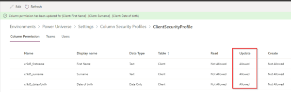 Overview Of Column Level Security In Dataverse Power Platform Universe