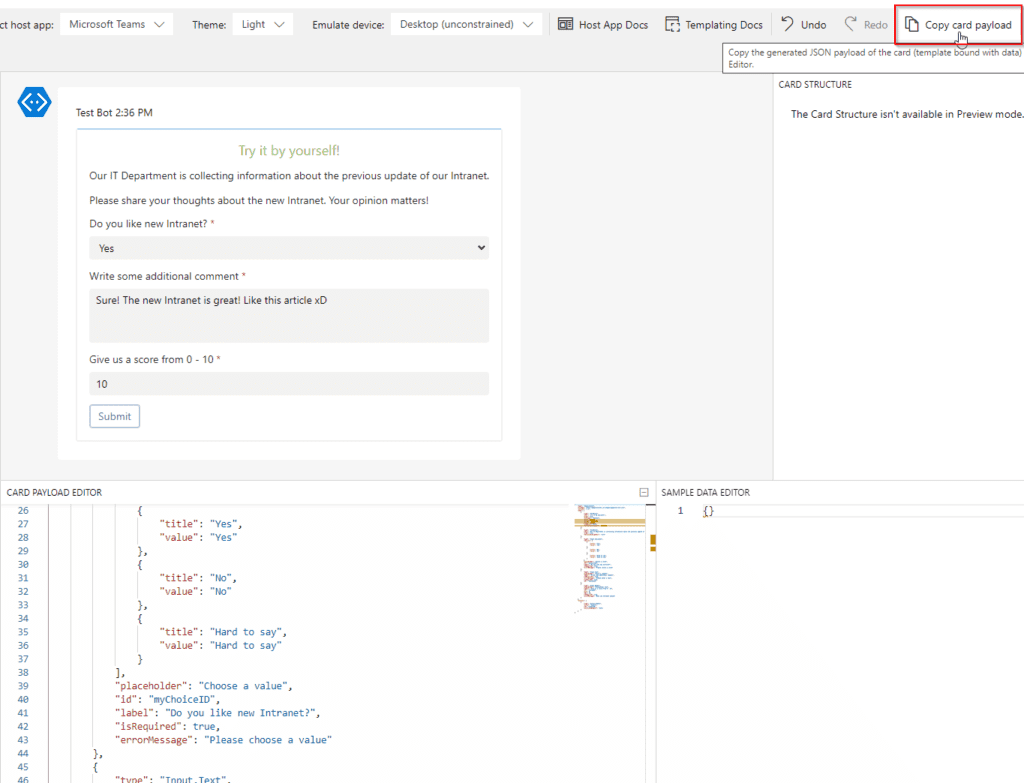 Post Teams Adaptive Card With Power Automate Power Platform Universe