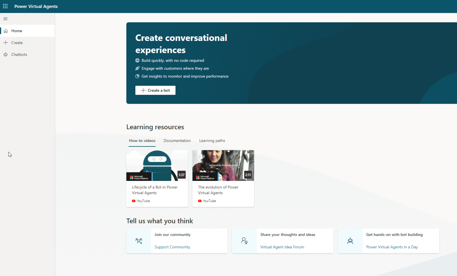 Create a chatbot with Power Virtual Agents | Power Platform Universe