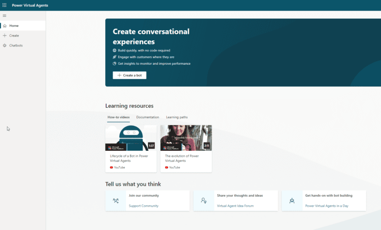 Create a chatbot with Power Virtual Agents | Power Platform Universe